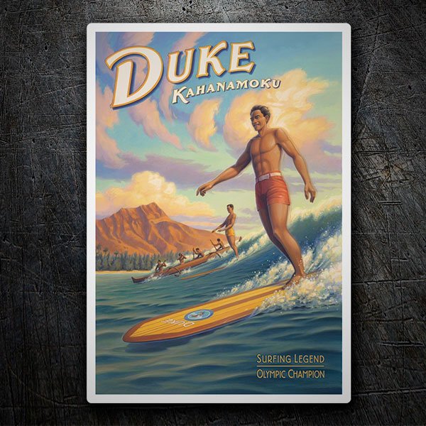 Aufkleber Duke Kahanamoku | WebWandtattoo.com